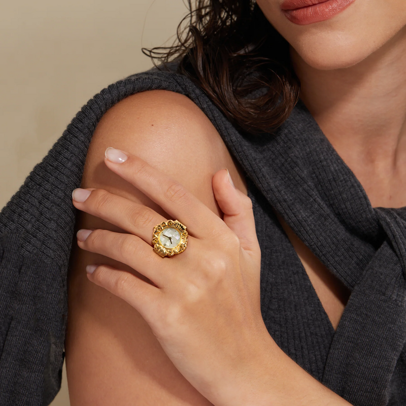 PASCAL-Sofia Prism Cocktail Watch Ring